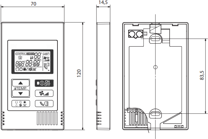 Упрощенный проводной пульт управления Mitsubishi Electric PAC-YT52CRA ...